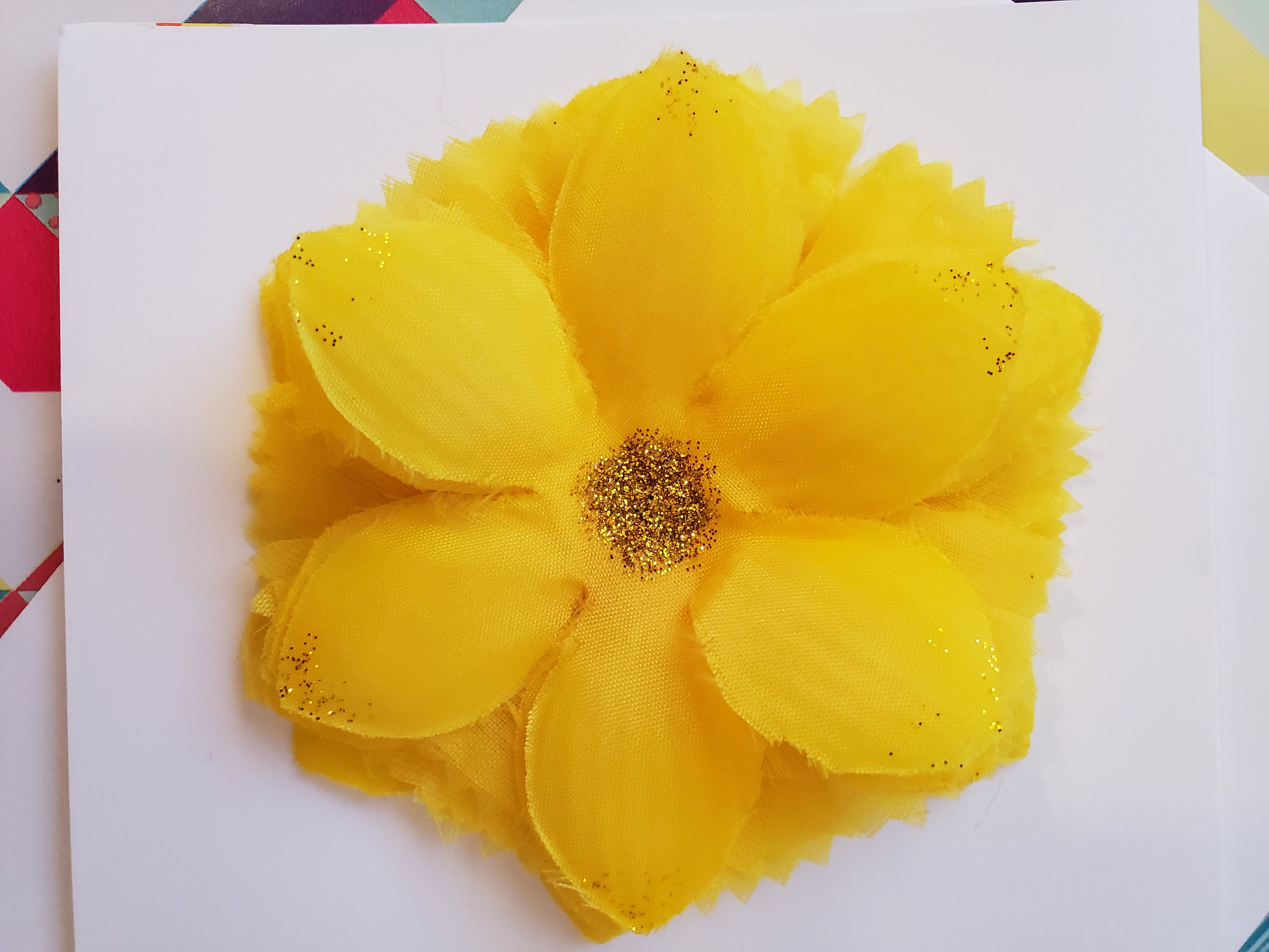 Handmade Yellow Flower Greeting Card Blank Inside for Any - Etsy