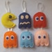 Felt Pac-man & Ghosts Set of 6 Mini Felt Stuffies Pacman and - Etsy Canada