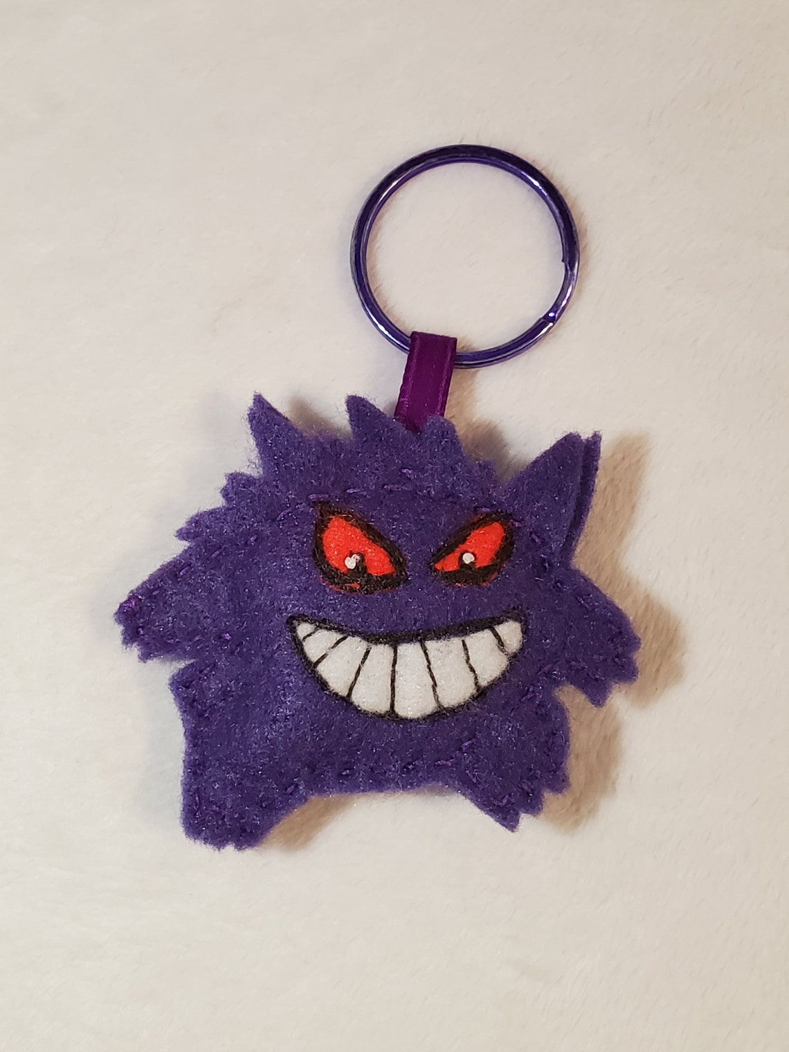 Gengar Pokemon Felt Plush Keychain Handmade Stuffy - Etsy