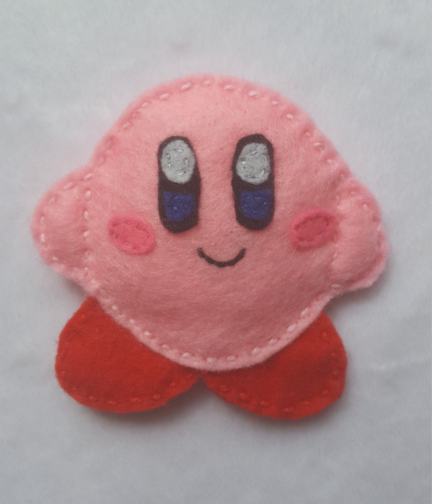 Kirby Felt Plush, Nintendo Kirby Pink Stuffie Ornament or Stuffed Toy ...