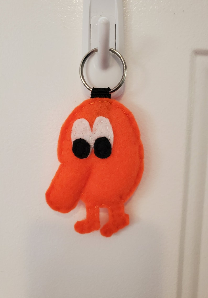 Handmade Qbert Felt Plush Keychain - Etsy