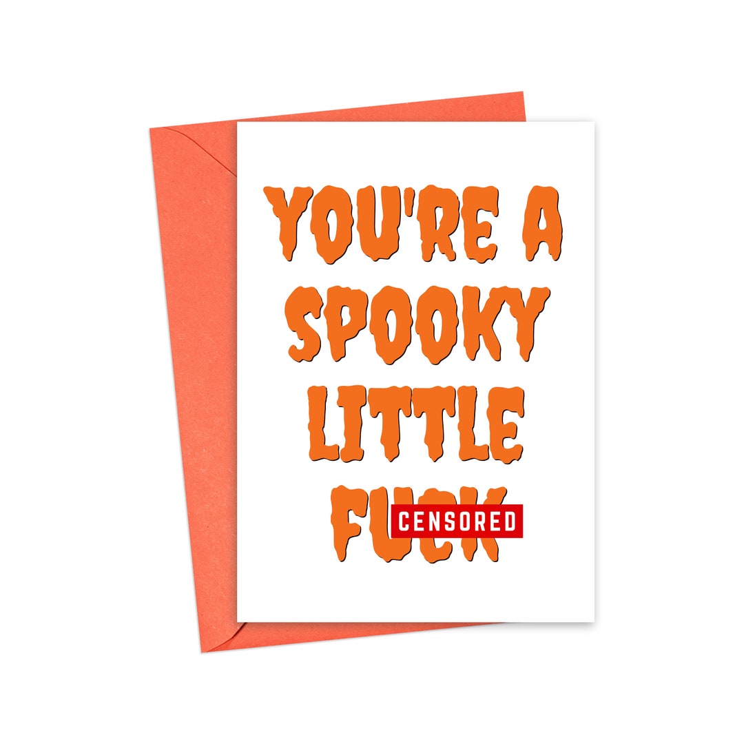 Adult Halloween Card Rude Halloween Card for Him Spooky Halloween Card ...