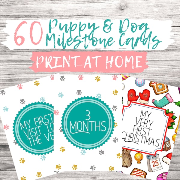 Printable Dog Milestone Cards - Etsy