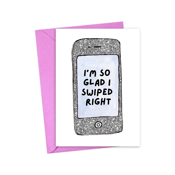 Swiped Right Card - Etsy