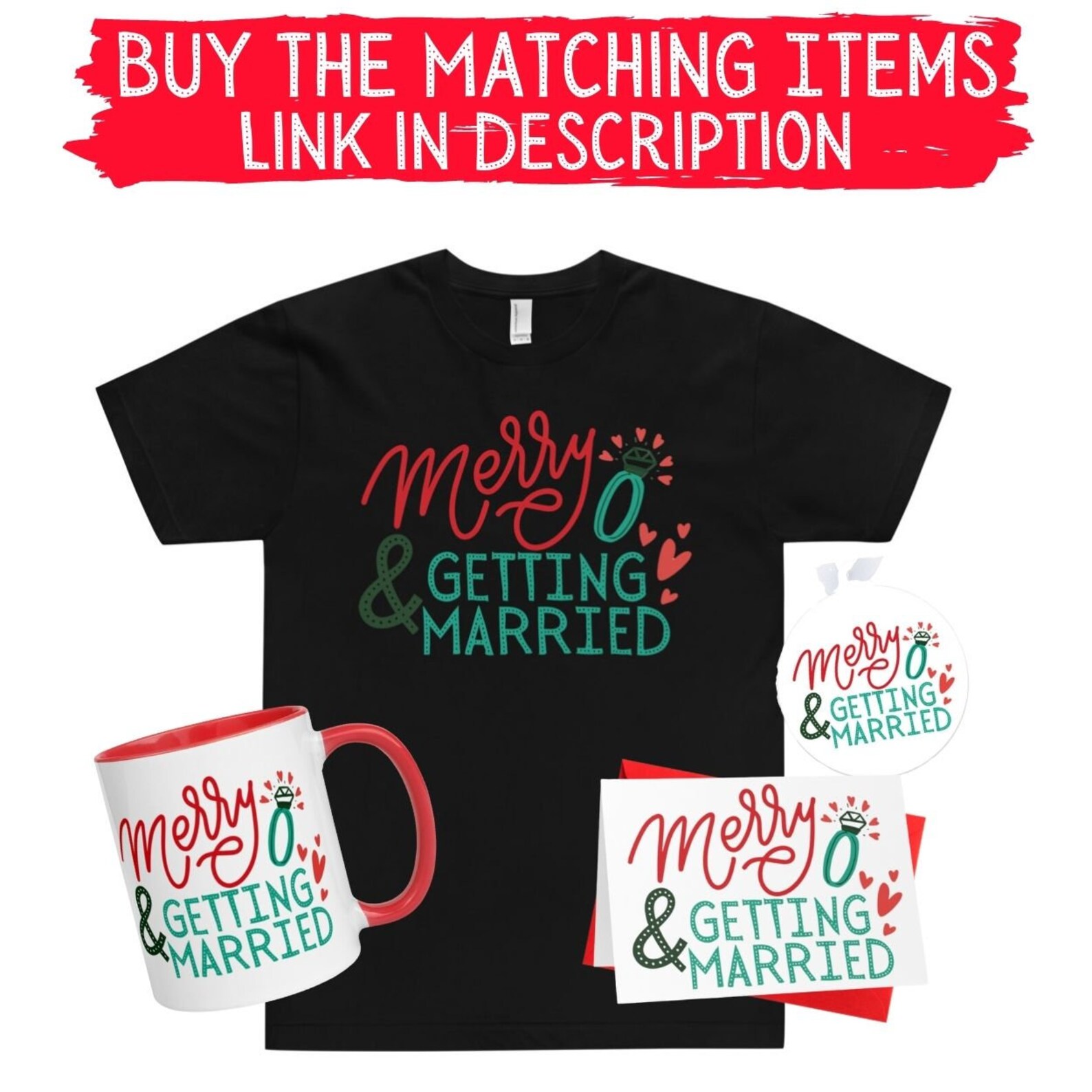 Engaged Christmas Card Fiance Christmas Card Printable - Etsy