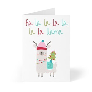 Llama Funny Christmas Cards Funny - Cute Christmas Card - Holiday Pun ...
