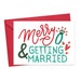Engaged Christmas Card Fiance Christmas Card Christmas Engagement Card ...