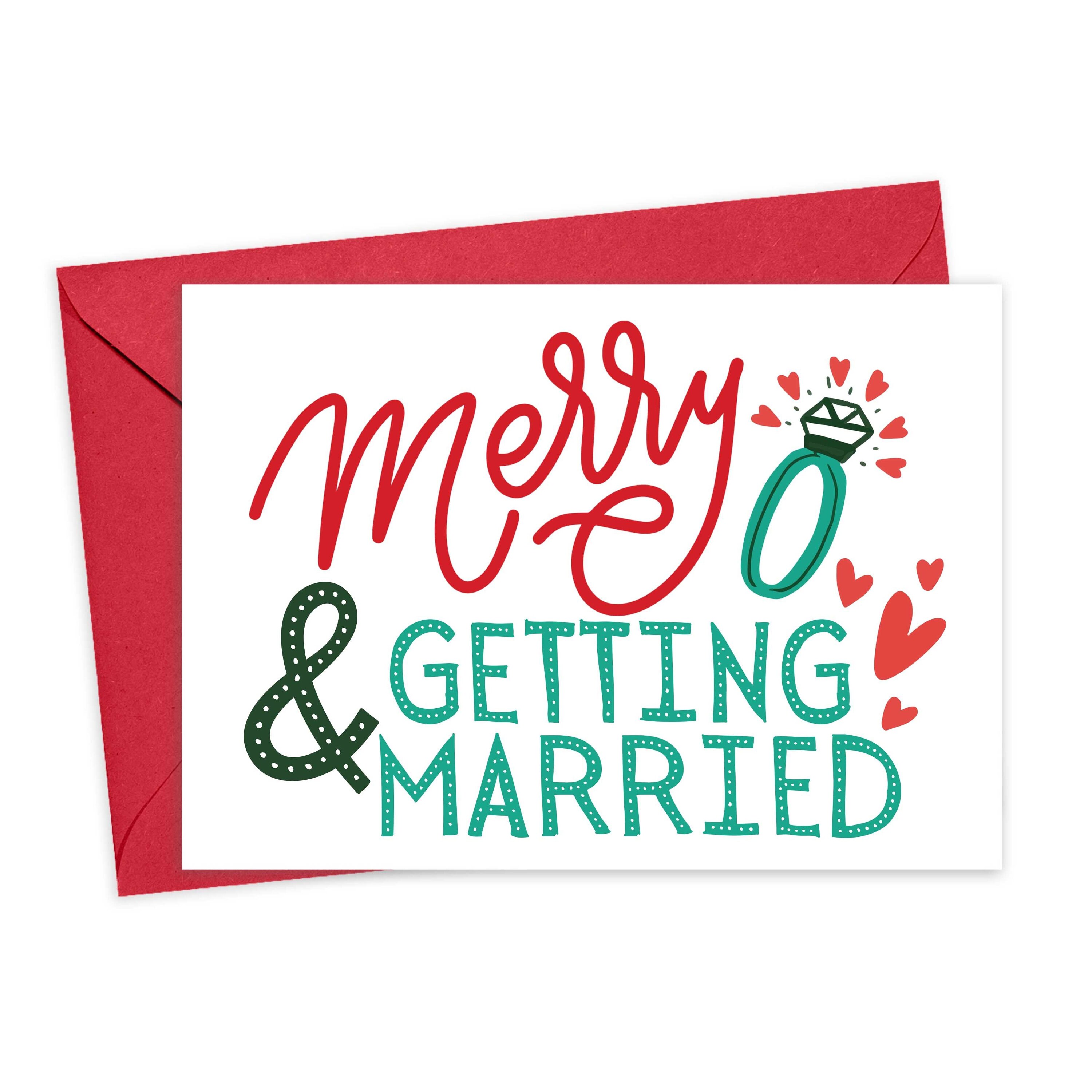 Engaged Christmas Card Fiance Christmas Card Christmas Engagement Card ...