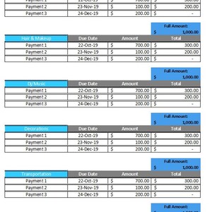 Wedding Budget Spreadsheet Wedding Budget Template - Etsy