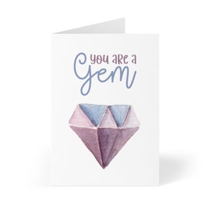 Gem Thank You Card - Printable Thank You Card - Bridal Shower Thank You ...