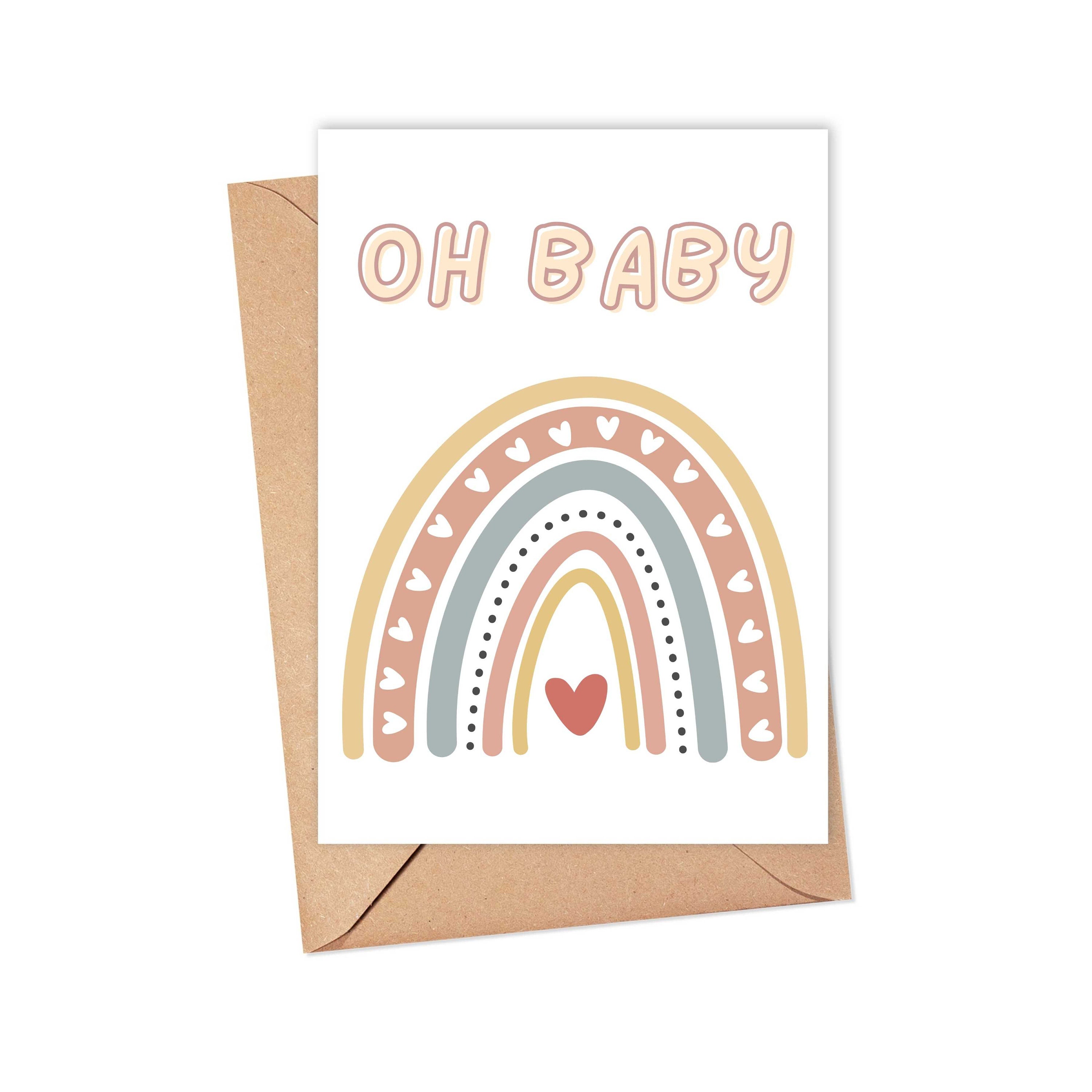 Congrats Baby Card New Baby Card Rainbow Baby Card New - Etsy Australia