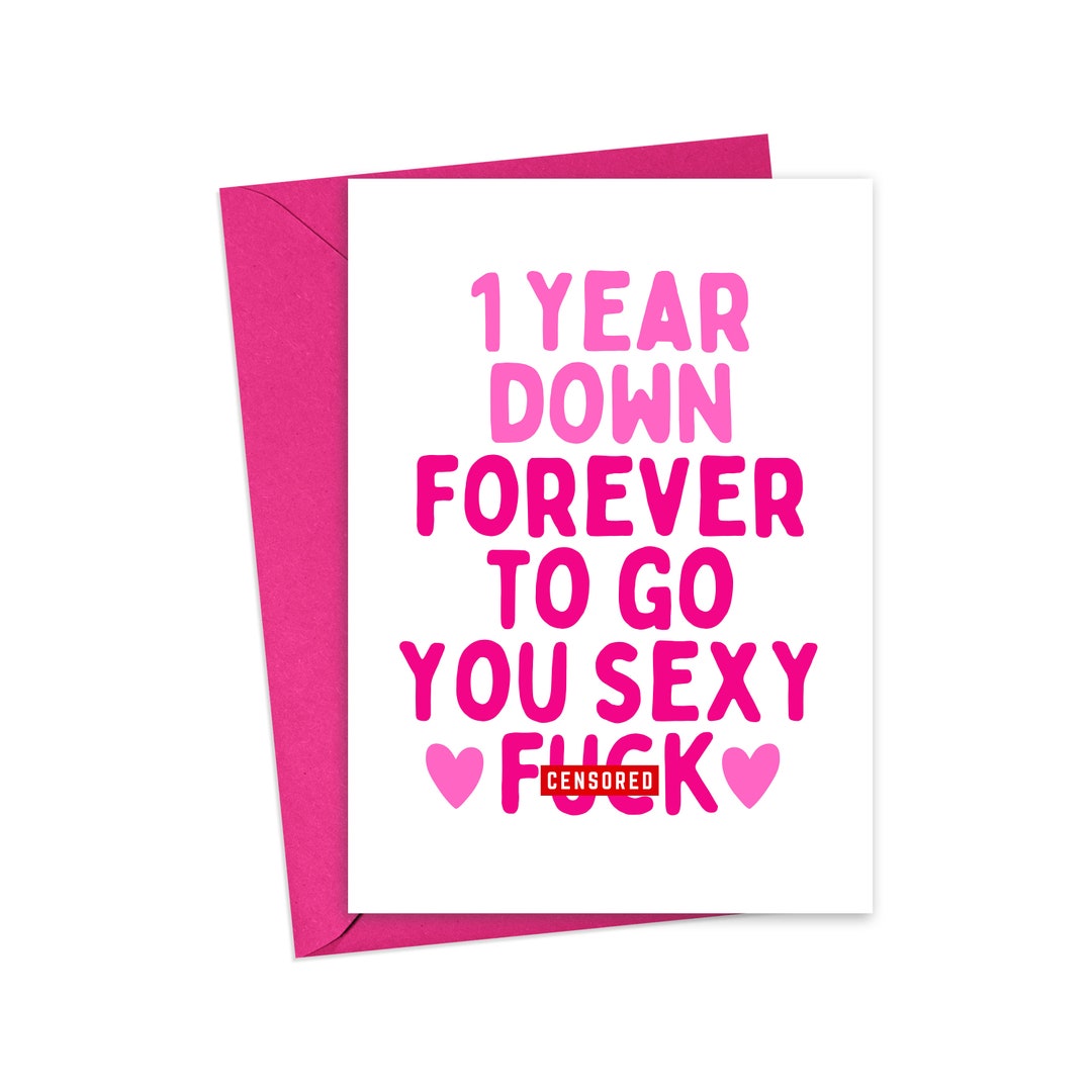 One Year Anniversary Card for Him - One Year Anniversary Gift for ...