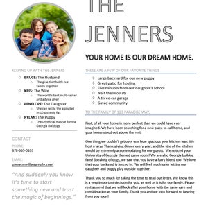 Home Offer Letter Template Home Buyer Letter Editable Home Offer Letter ...