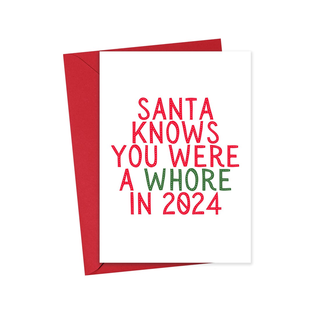 Funny Christmas Cards Sassy Holiday Cards for Women Rude Christmas Card ...