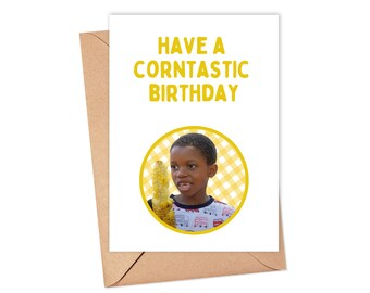 Birthday Corn Card - Etsy