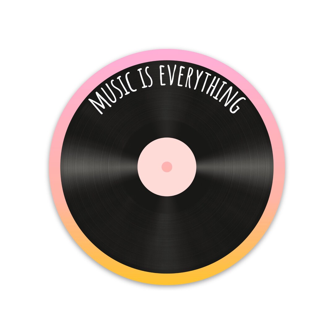 Vinyl Record Sticker - Record Stickers - Music Indie Sticker - Retro ...