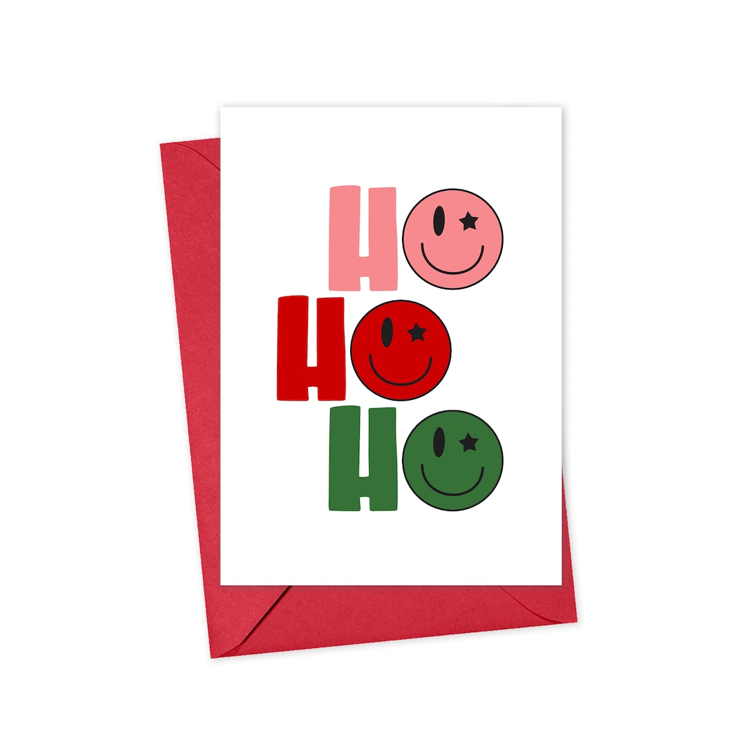 Smile Preppy Christmas Cards Funny Holiday Cards Printable Christmas ...