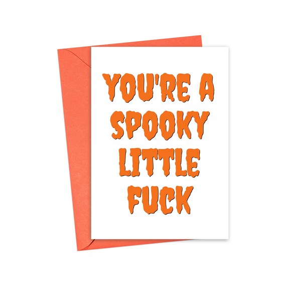 Adult Halloween Card Rude Halloween Card for Him Spooky | Etsy