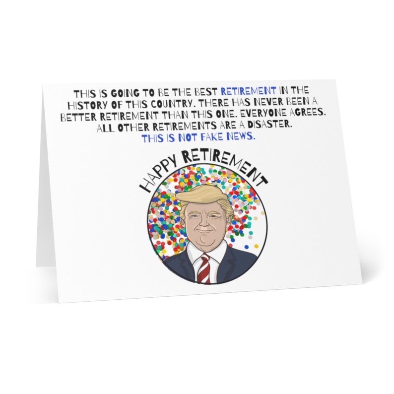 Funny Donald Trump Retirement Card - Make America Great Again - Funny ...