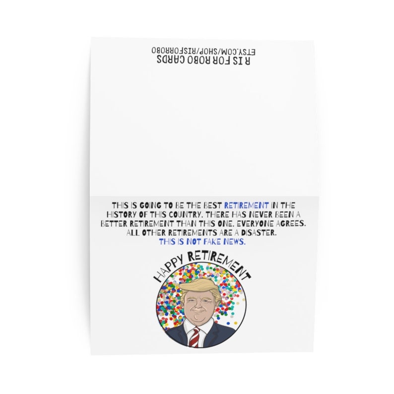 Funny Donald Trump Retirement Card - Make America Great Again - Funny ...