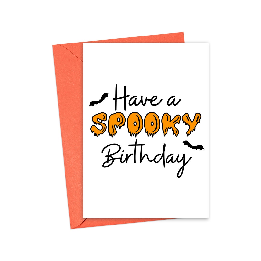 Halloween Birthday Card - October Birthday Card Funny - Happy Birthday ...