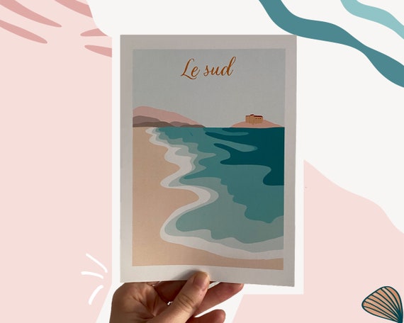 Sea View Poster in the South of France Minimalist and Trendy - Etsy