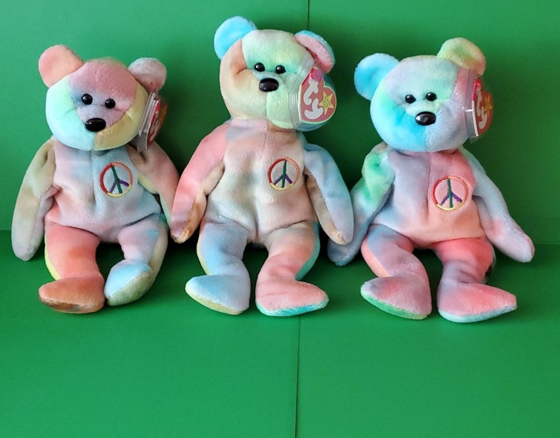 All 3 Rare 1996 Peace Bears. Original Owner. - Etsy