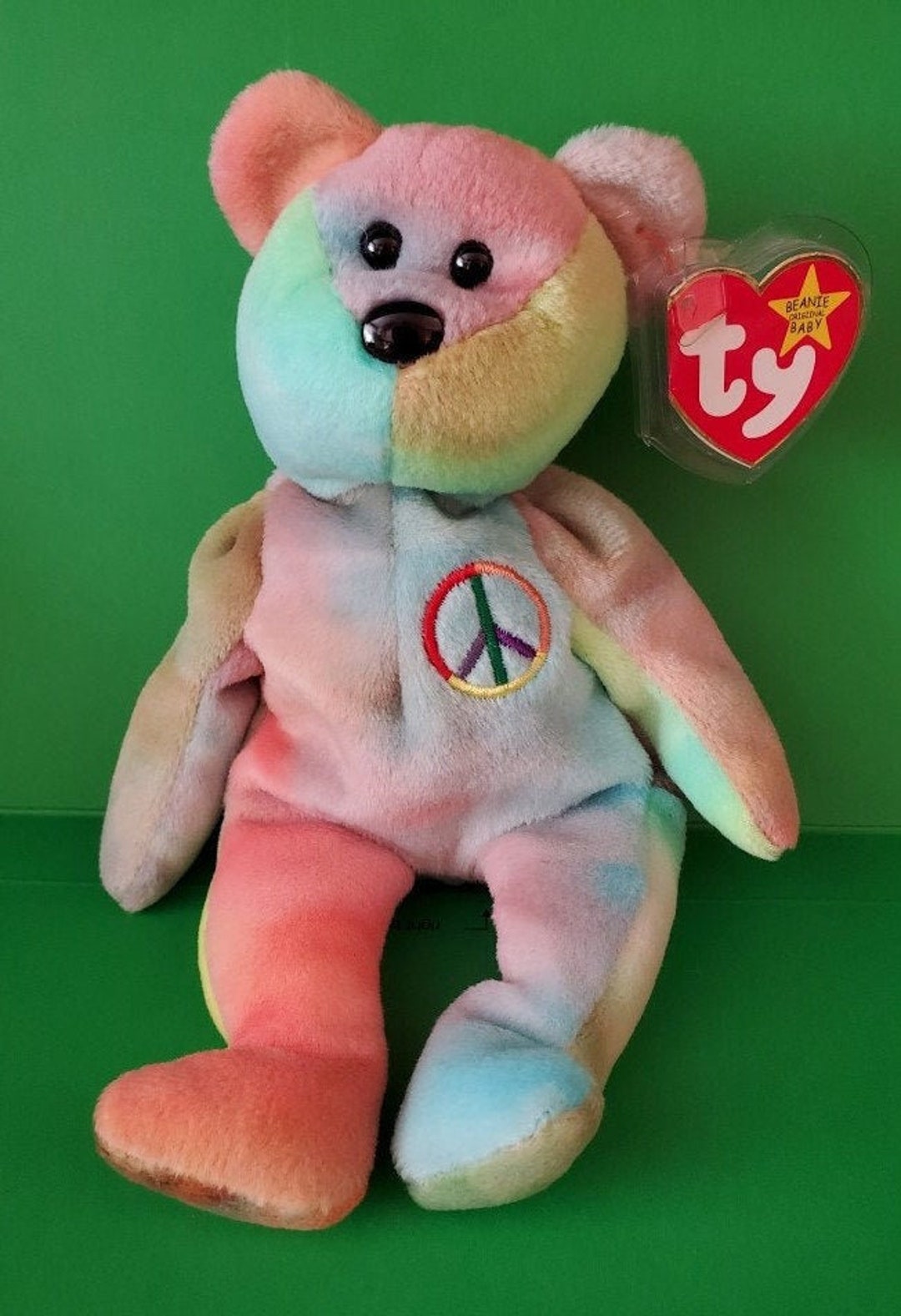 Rare Peace Bear Beanie Baby, 1996, Original Owner. - Etsy