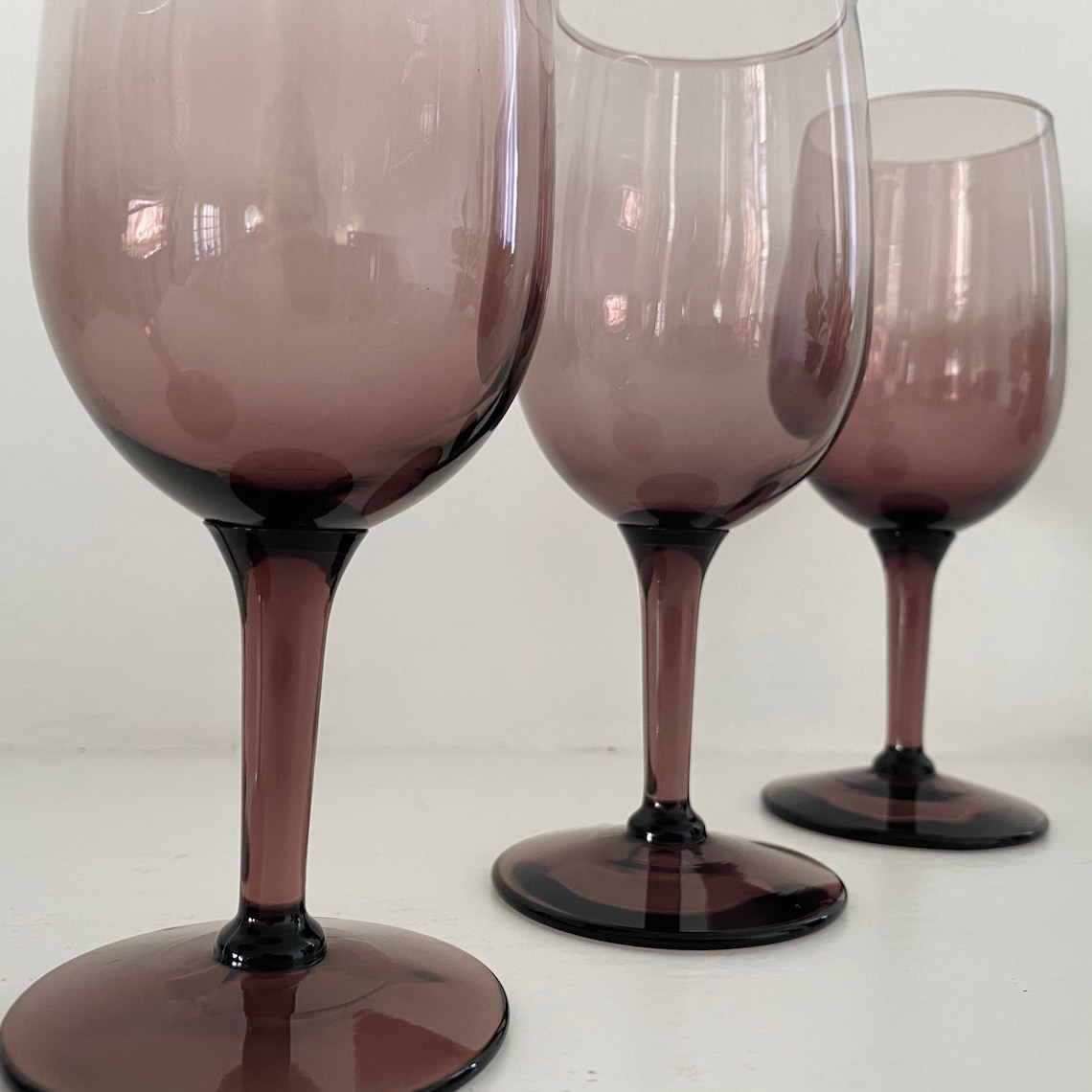 Conjunto de 4 pequeñas copas de vino púrpura vintage | Etsy