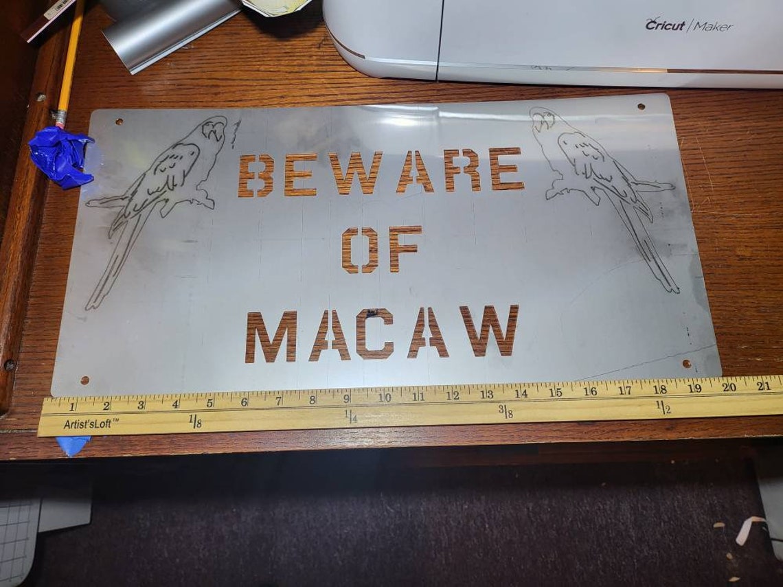 Macaw Parrot Laser Cut and Engraved Sign as Well as Other - Etsy