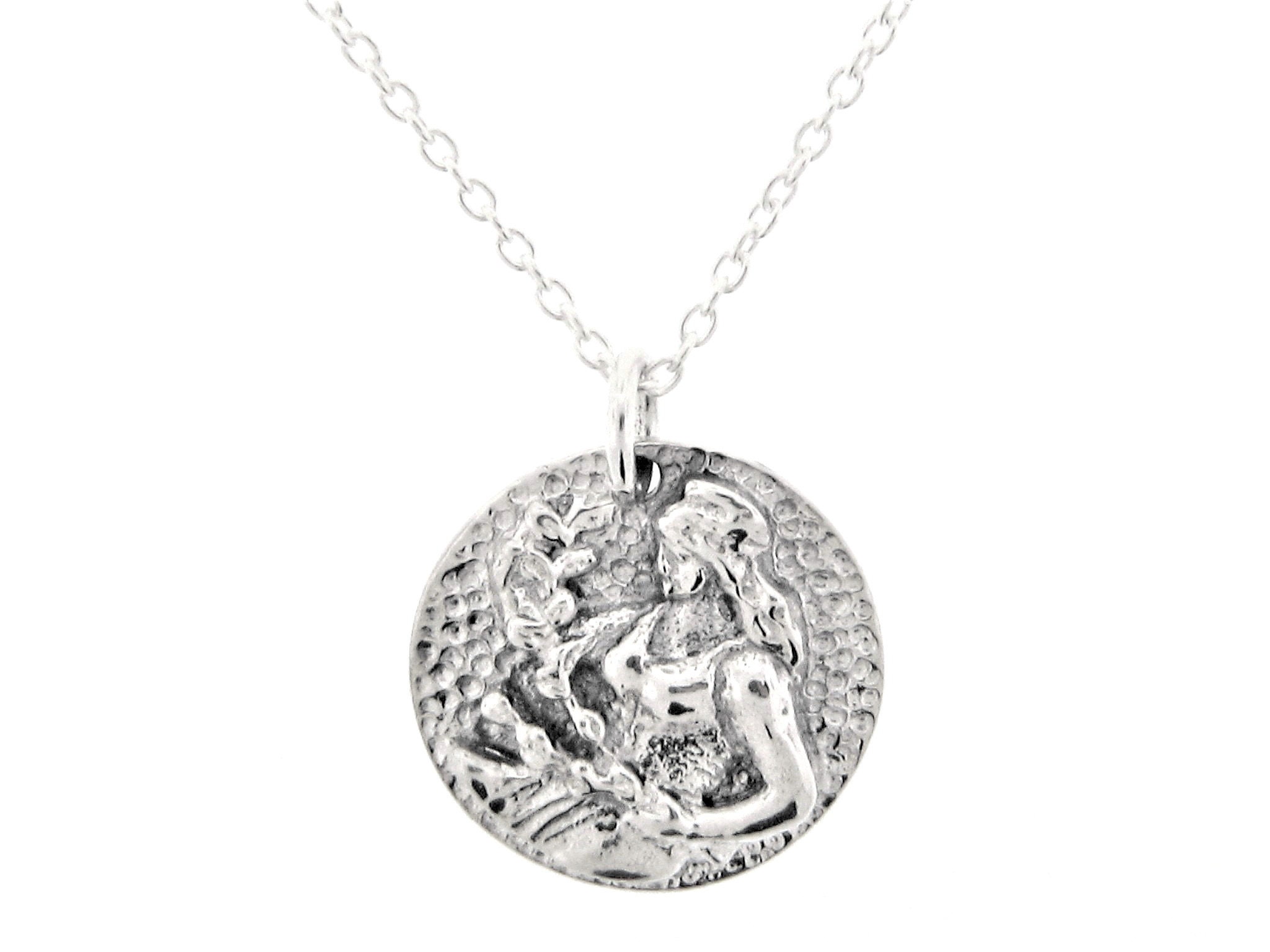 Silver Zodiac Sign Necklace, Zodiac Sign Jewelry, Zodiac Sign Pendant ...