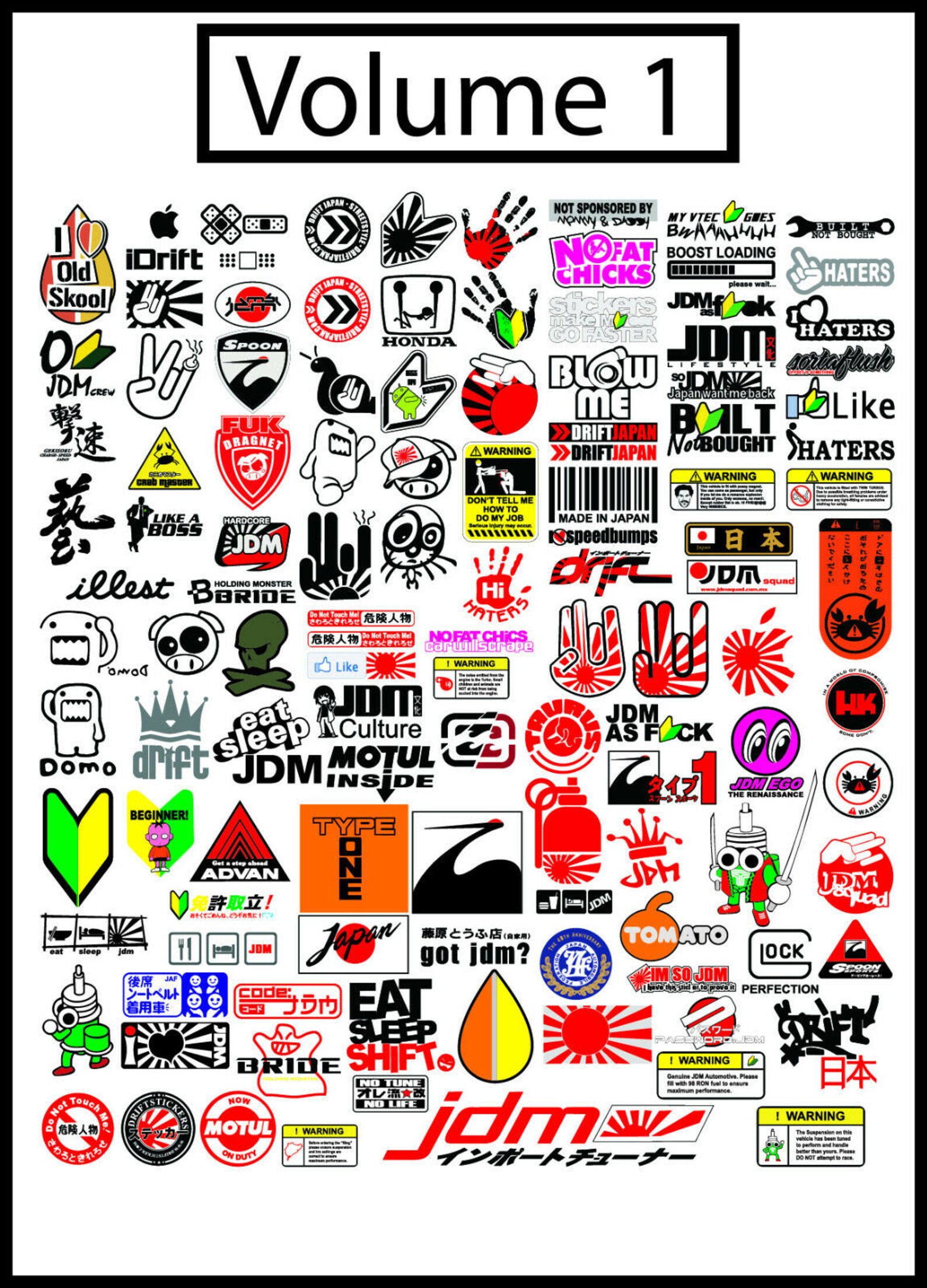 JDM VOL 1-5 Vector EPS Lot Graphic Sign Making Vinyl | Etsy