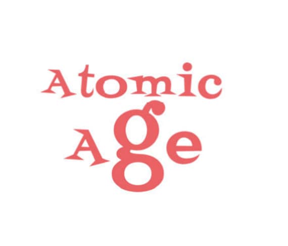 Atomic Age Font Alphabet Font Logo Emblem Monogram Cut SVG | Etsy