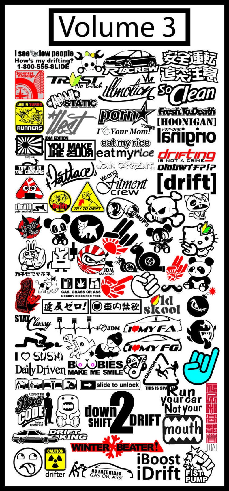 JDM VOL 1-5 Vector EPS Lot Graphic Sign Making Vinyl | Etsy