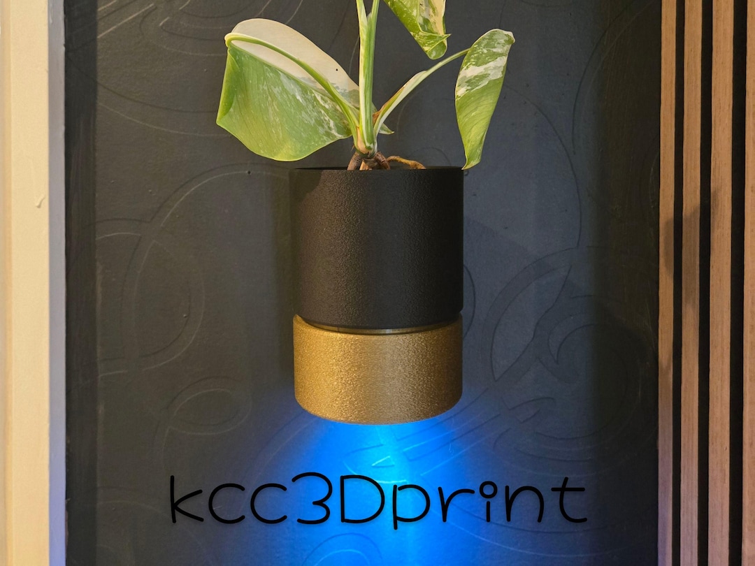 Plant Pot With Mood/ambient Lighting, Removable Water Dish, Wall ...
