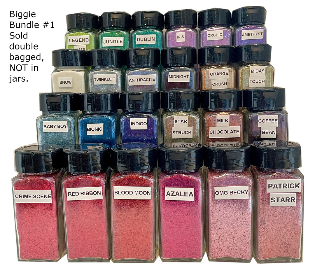 The Biggie Bundle 124 Oz 2 41 Ozs 3 54 Ozs 1 Oz Each Color PET Metallic ...