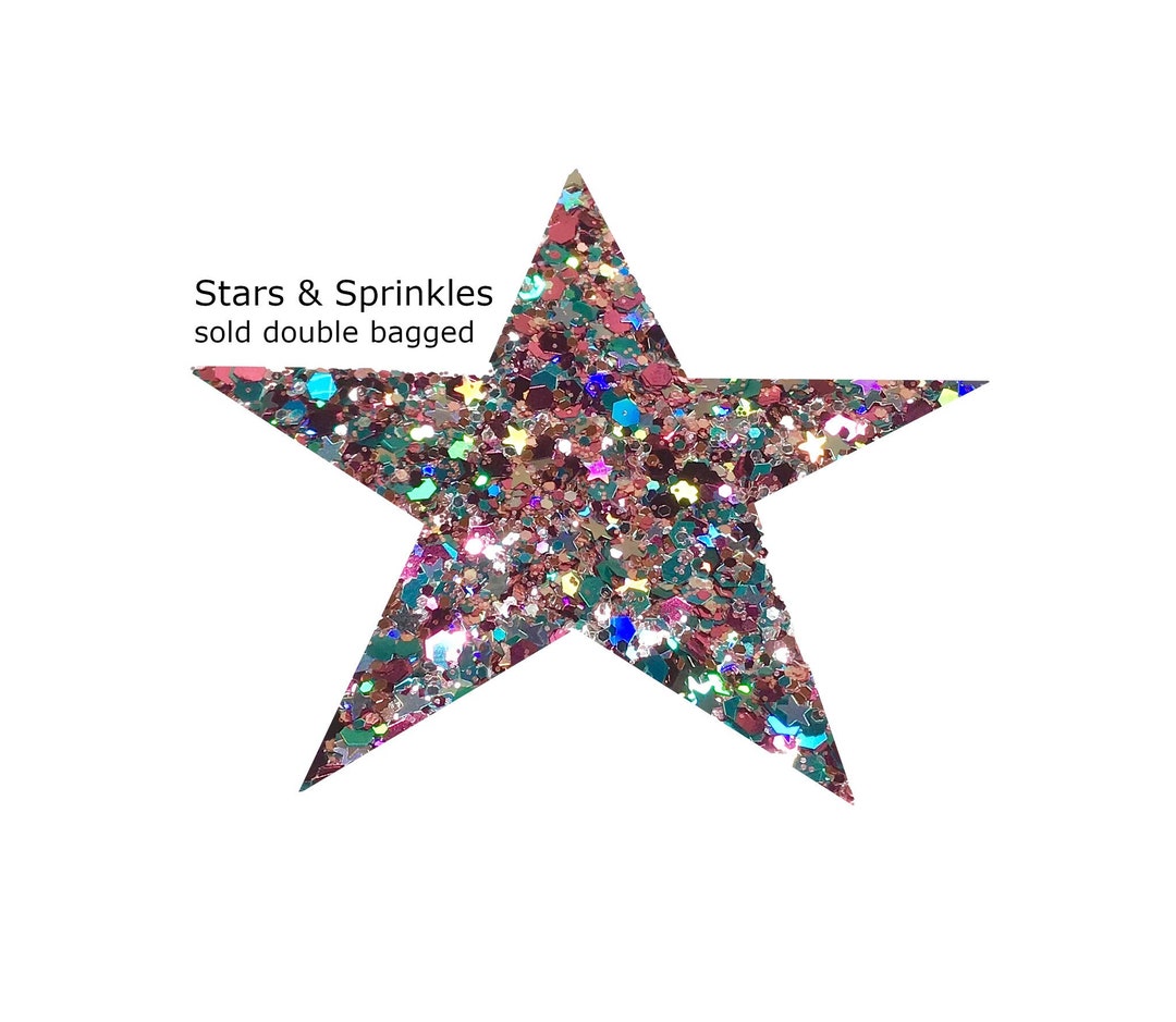 Stars & Sprinkles | 1 Oz HOLOGRAPHIC Pink Purple Green | Tumblers ...