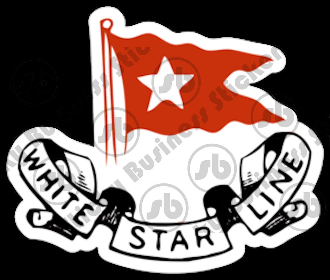 Vintage White Star Line Retro Logo Titanic Vinyl Sticker Laptop Water ...