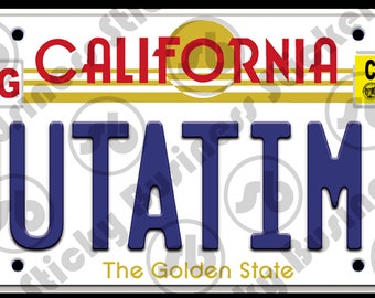 Outatime License Plate - Etsy