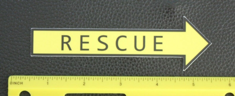 Airplane Yellow Rescue Arrow Weatherproof Vinyl Sticker - Etsy