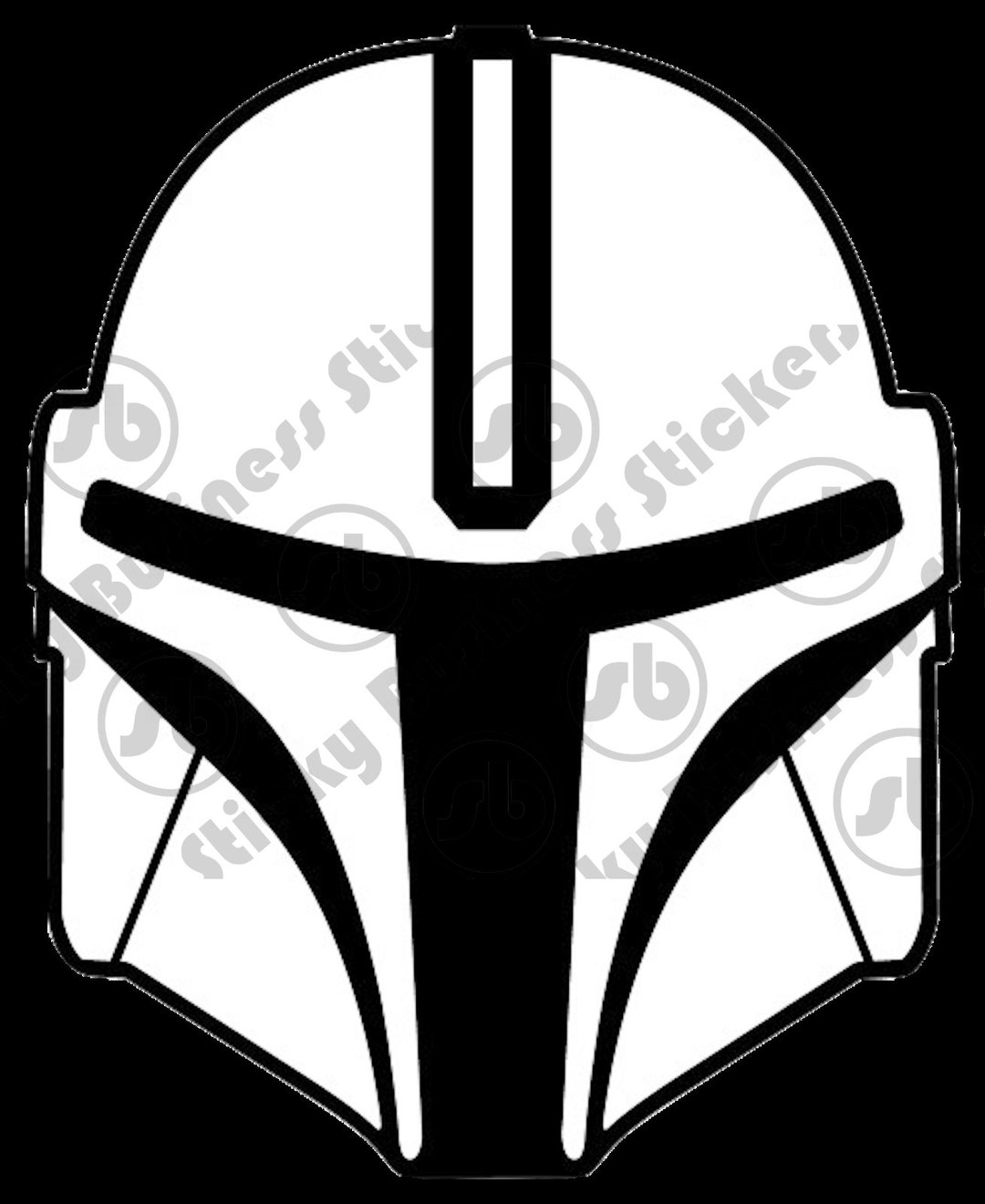 The Mandalorian Sticker Star Wars Mando Helmet 3 Inch Vinyl - Etsy