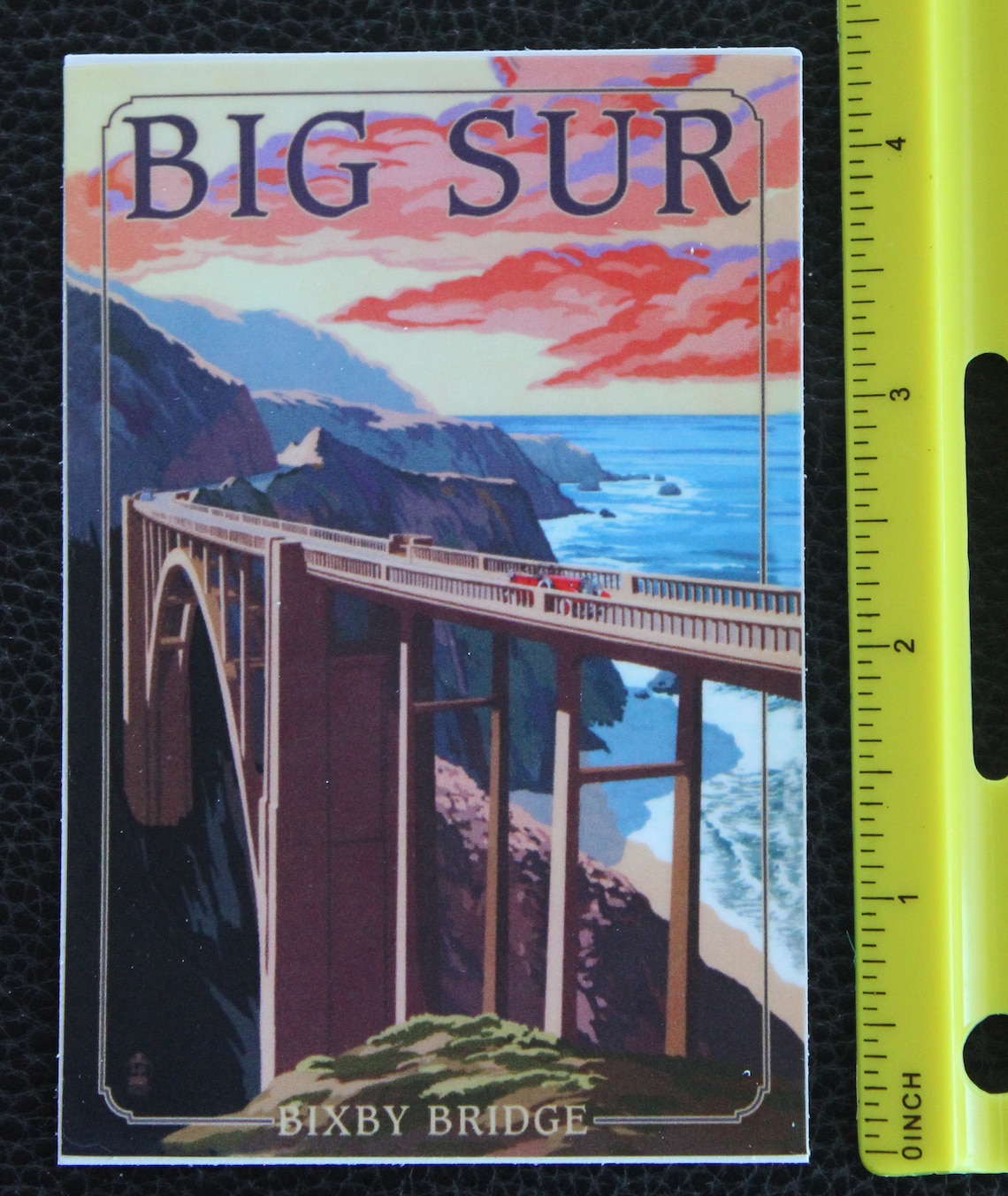 Big Sur Bixby Bridge Nostalgic Vintage Vinyl Sticker Monterey - Etsy