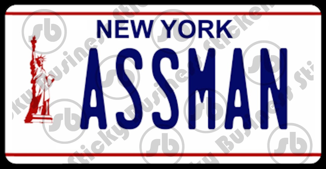 Seinfeld Kramer Assman New York License Plate 4 Inch Vinyl Decal - Etsy