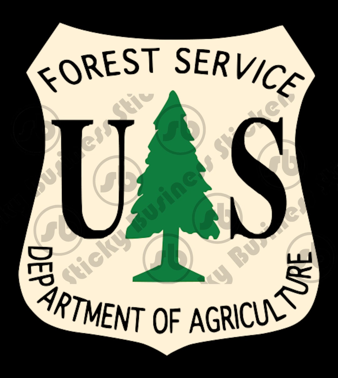 US Forest Service USDA Patch Sticker National Park Service 3 Tan Inch ...