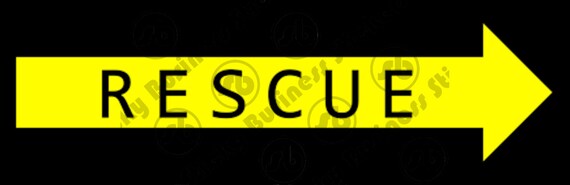 Airplane Yellow Rescue Arrow Weatherproof Vinyl Sticker | Etsy