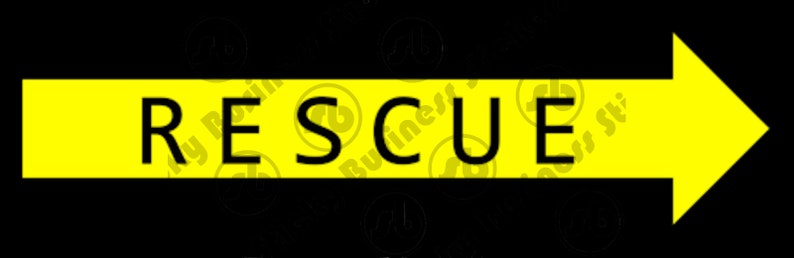 Airplane Yellow Rescue Arrow Weatherproof Vinyl Sticker - Etsy