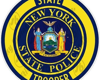 New York State Trooper Badge Decal Reflective or Matte Vinyl Decal ...