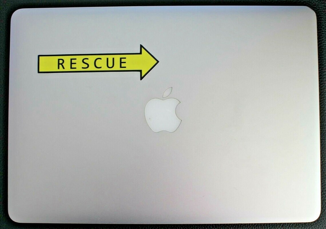Airplane Yellow Rescue Arrow Weatherproof Vinyl Sticker | Etsy