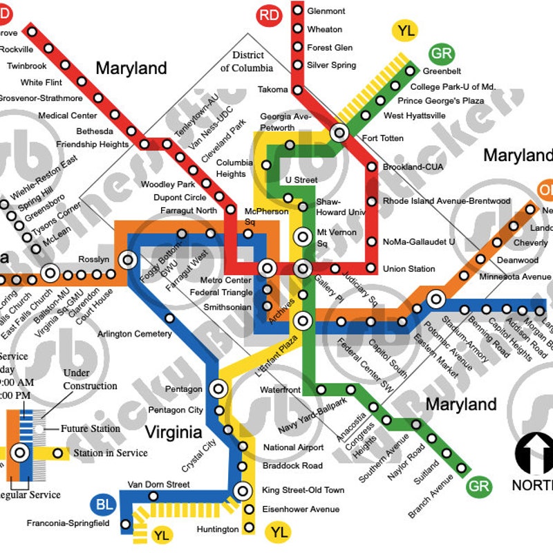 Dc Metro Art - Etsy