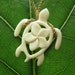 Hawaiian Honu Turtle Plumeria Outline White Buffalo Bone | Etsy